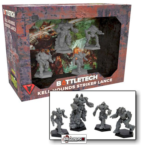 BATTLETECH - Miniature Force Pack - KELL HOUNDS STRIKER LANCE (2023) – LEGENDS WAREHOUSE