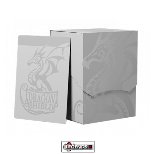 DRAGON SHIELD - DECK SHELL - ASHEN WHITE/BLACK REVISED – LEGENDS WAREHOUSE